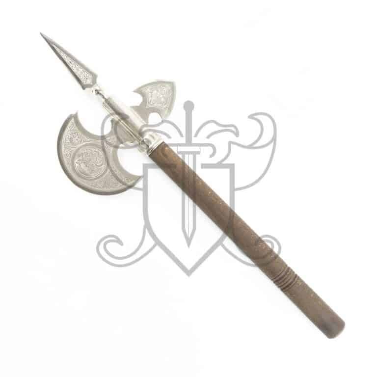 Hacha Medieval Niquelada - Aceros de Toletum
